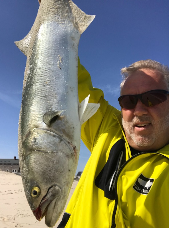 First bluefish in surf – Tight Lines